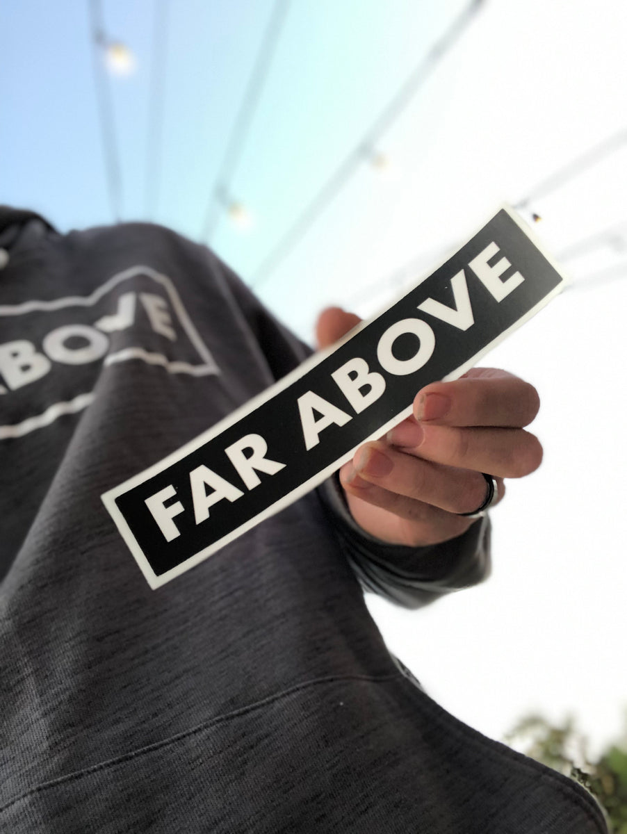 Far Above - Box Logo Sticker – Far Above Apparel